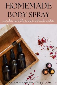 DIY Body Spray with Essential Oils - Happy Home Happy Heart